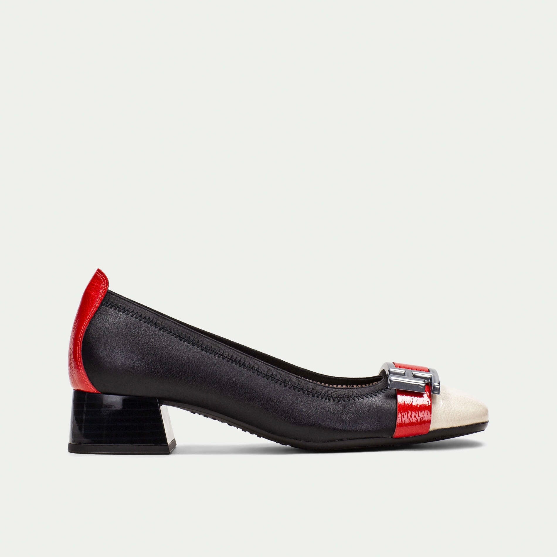 Hispanitas Manila Black, Red & Cream Shoe – Lusana Shoe Boutique